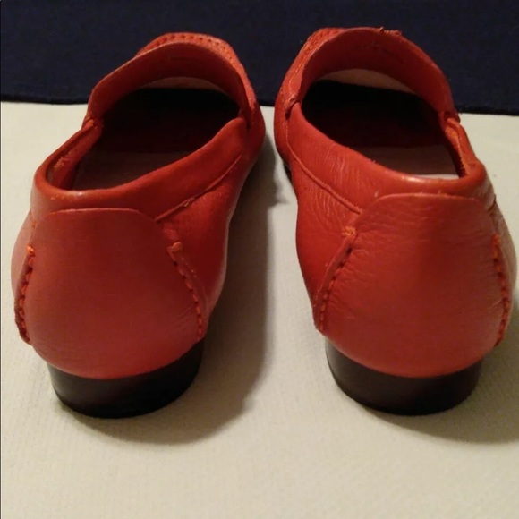 Talbots | Shoes | Talbots Leather Flats Loafer Moccasin Red Shoes ...